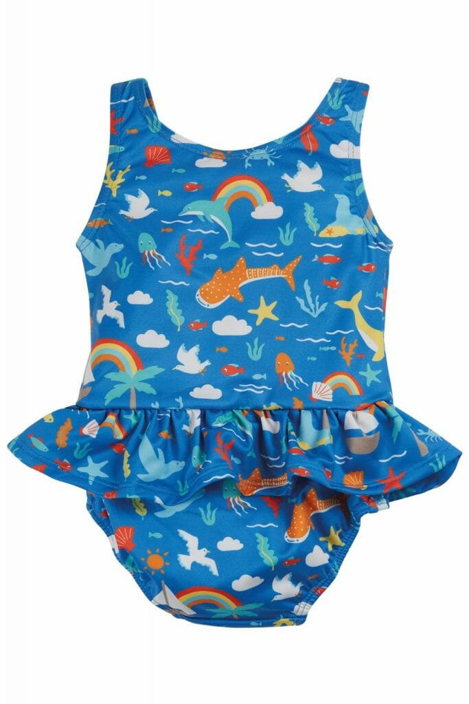 Girls Fishing for Rainbows swimsuit • Petite Kingdom
