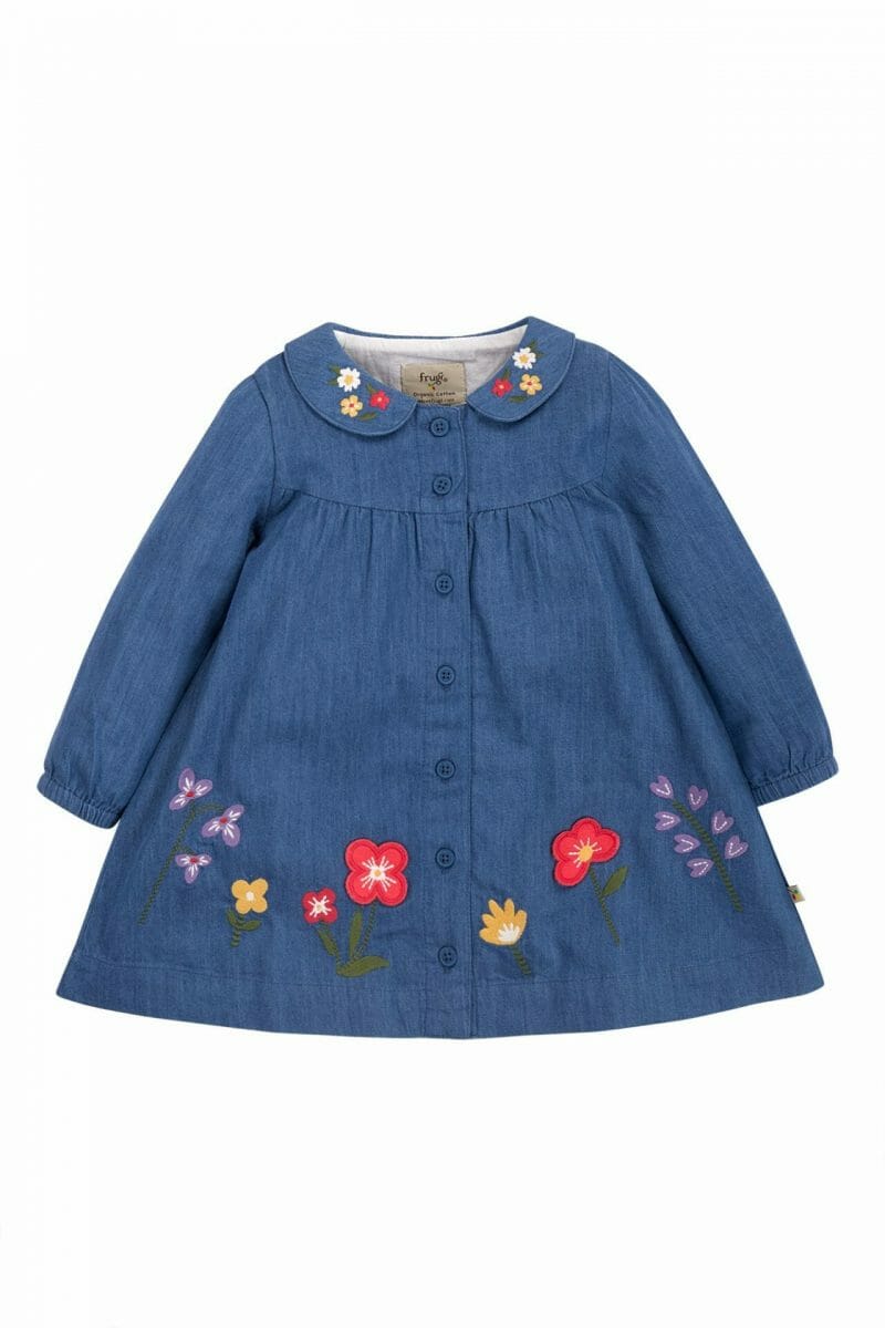 Girls` shirt dress with collar • Petite Kingdom